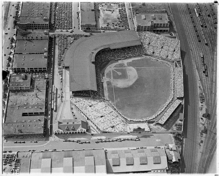 Braves Field, Boston, MA 1933 - Leslie Jones wonderful aerial photo of ...