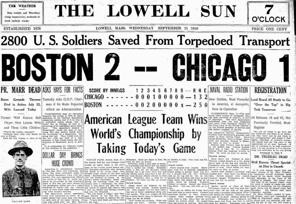 Back Into the Dead Ball Era We Go! The 1918 Season and the Pennant ...