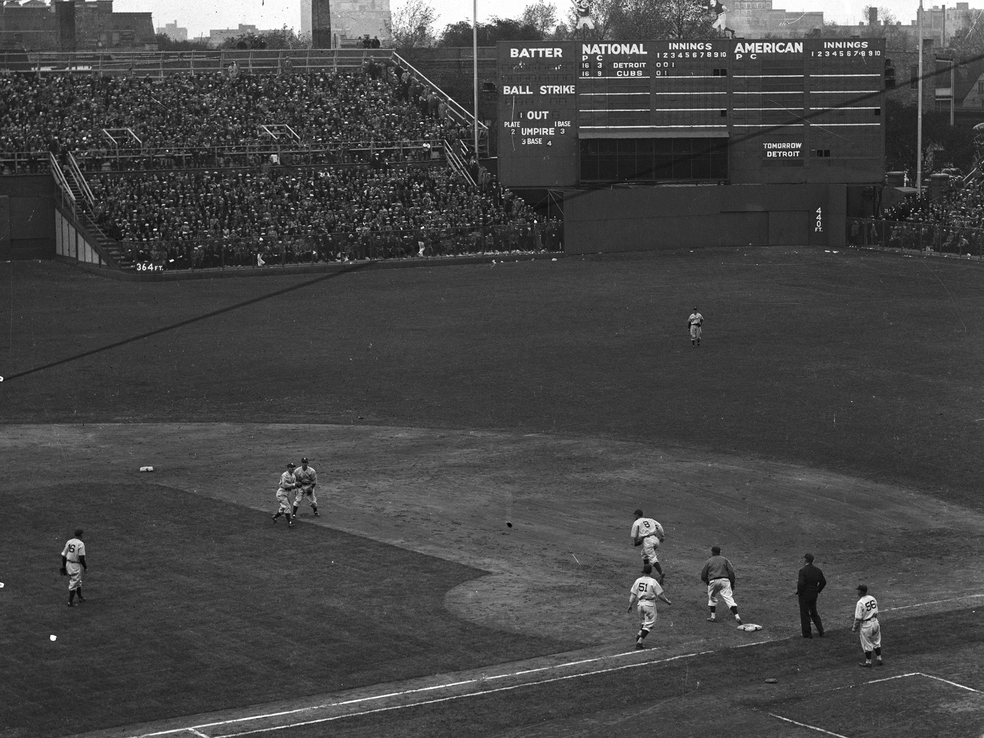 The Original Wrigley Field Scoreboard, October 4, 1935 - Baseball ...